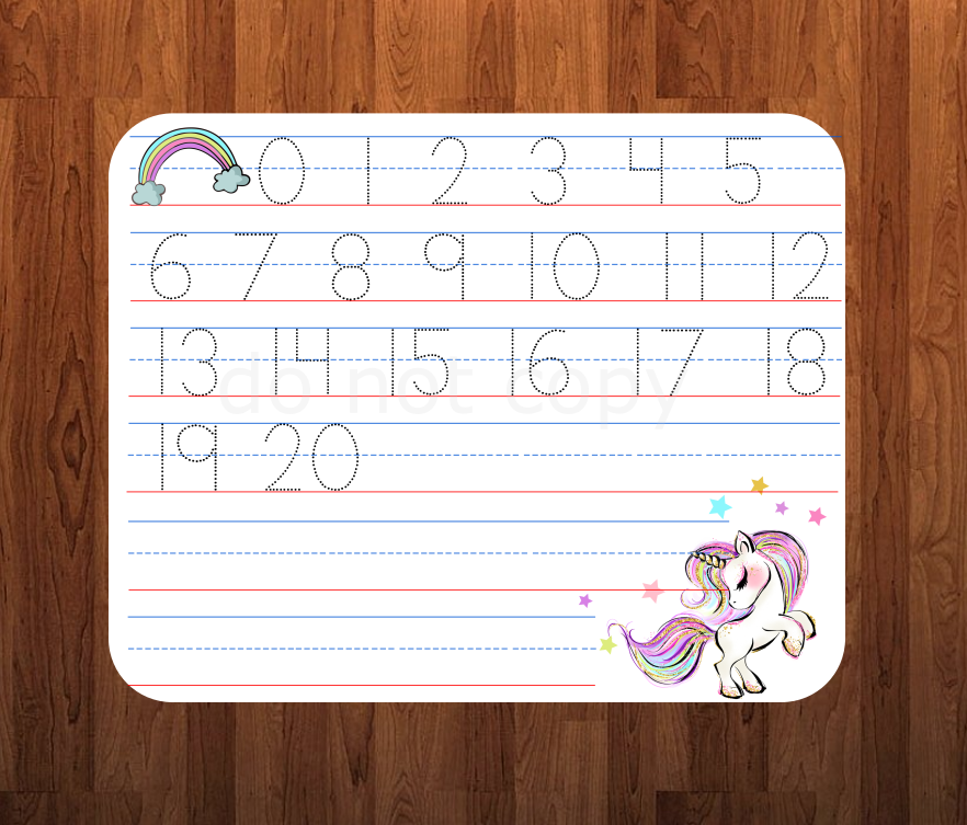 (Instant Print) Digital Download - Unicorn number traceable sheet – My ...