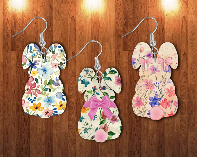 Digital Download - Bunny floral design bundle - for GG sublimation bla ...