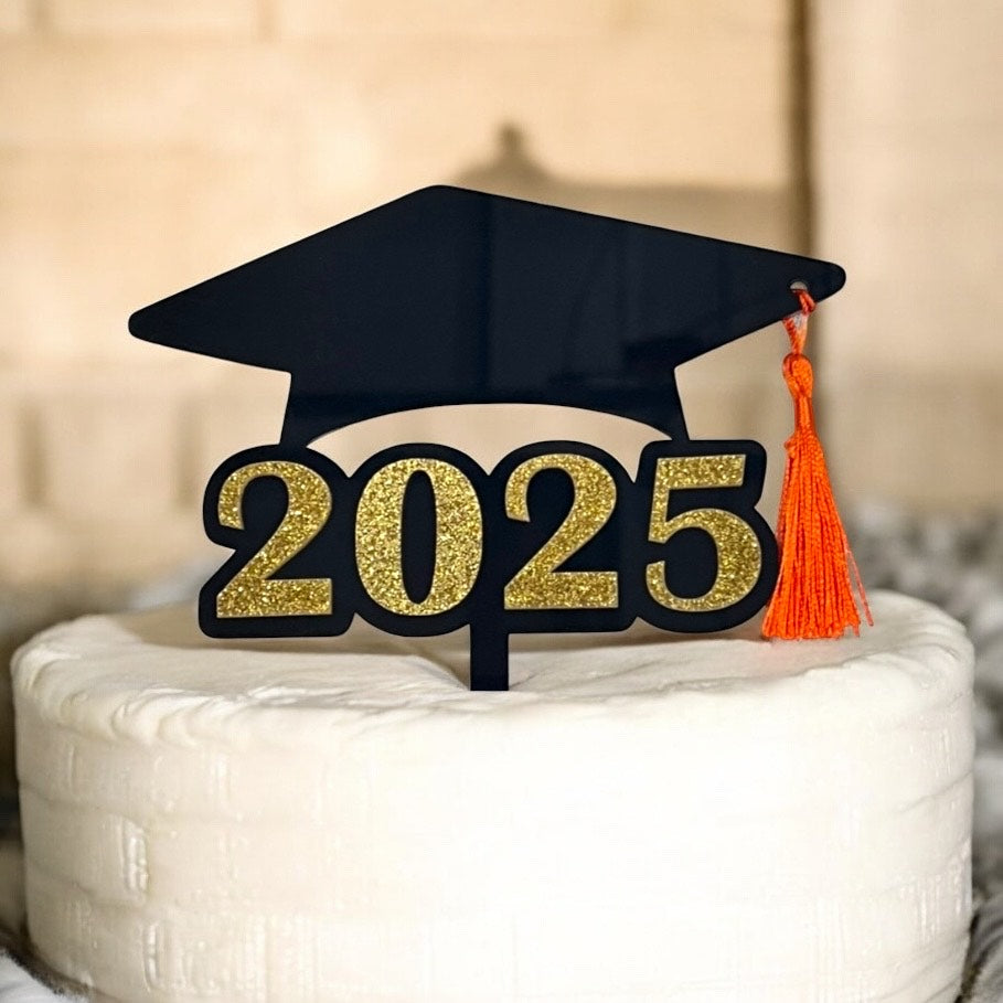 Clear Acrylic Grad Cap 2025 cake topper - Sublimation Acrylic – My ...