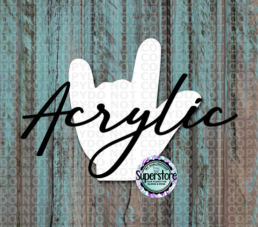 Acrylic ASL hand With or Without Hole - Sublimation Acrylic – My ...