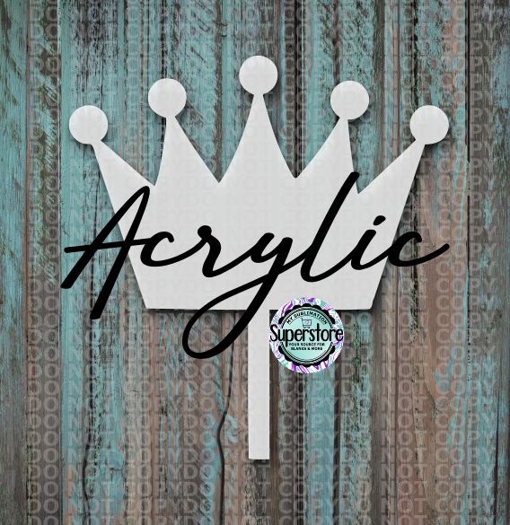 Clear Acrylic Crown cake topper - Sublimation Acrylic – My Sublimation ...