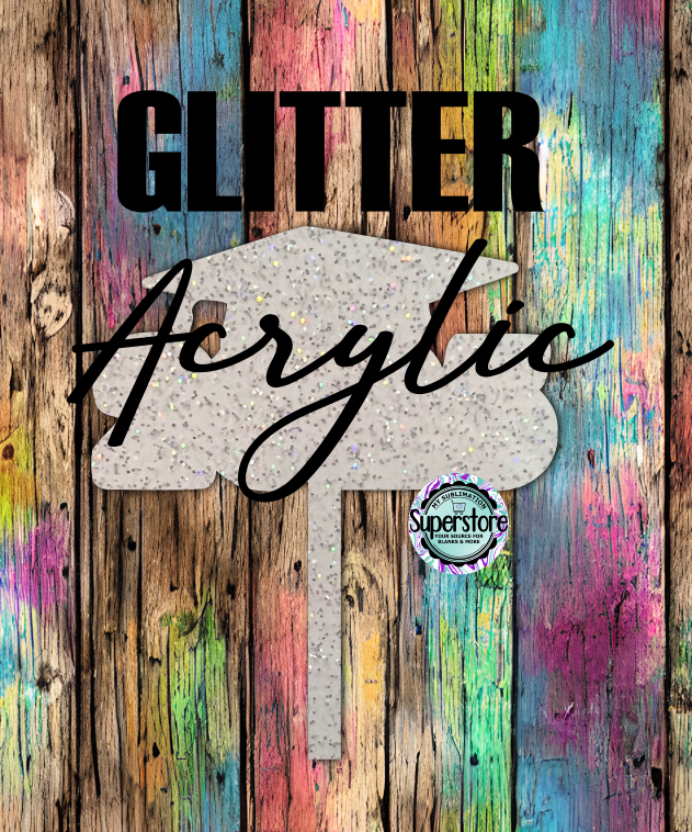 GLITTER Acrylic Grad cap 2025 cake topper - Sublimation Acrylic – My ...