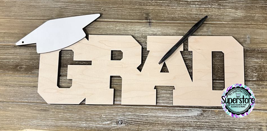 Grad autograph board - maple wood bottom & mdf sub hat – My Sublimation ...