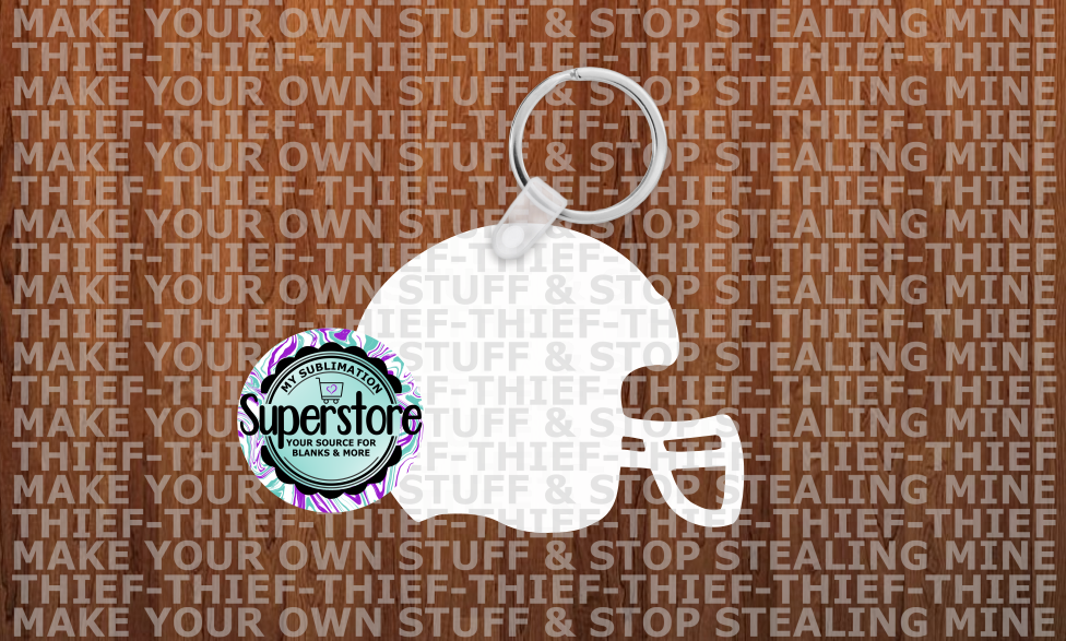 Football helmet Keychain - Single sided or double sided - Sublimation ...