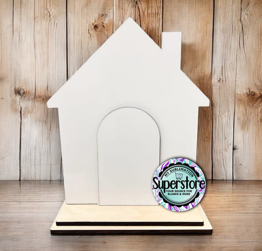 Interchangeable House Unisub MDF Sublimation Blanks With Wood Base – My ...