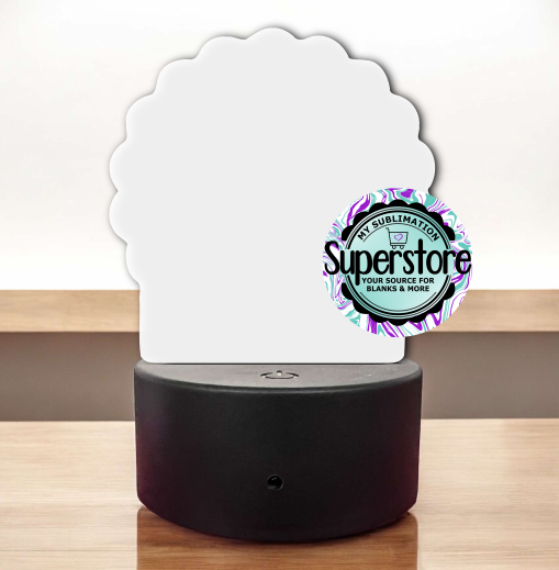 Acrylic Scalloped Light Base Blank - Sublimation Acrylic – My ...
