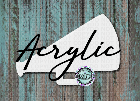 Acrylic Megaphone With or Without Hole - Sublimation Acrylic – My ...