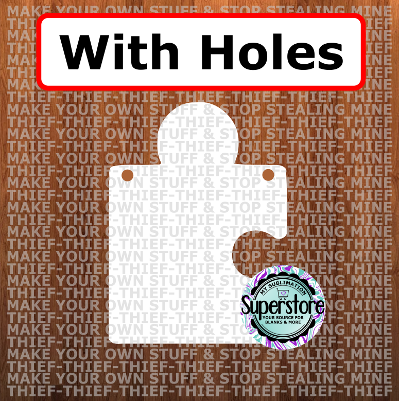 Side puzzle - WITH holes - Wall Hanger - 5 sizes to choose from - Subl ...