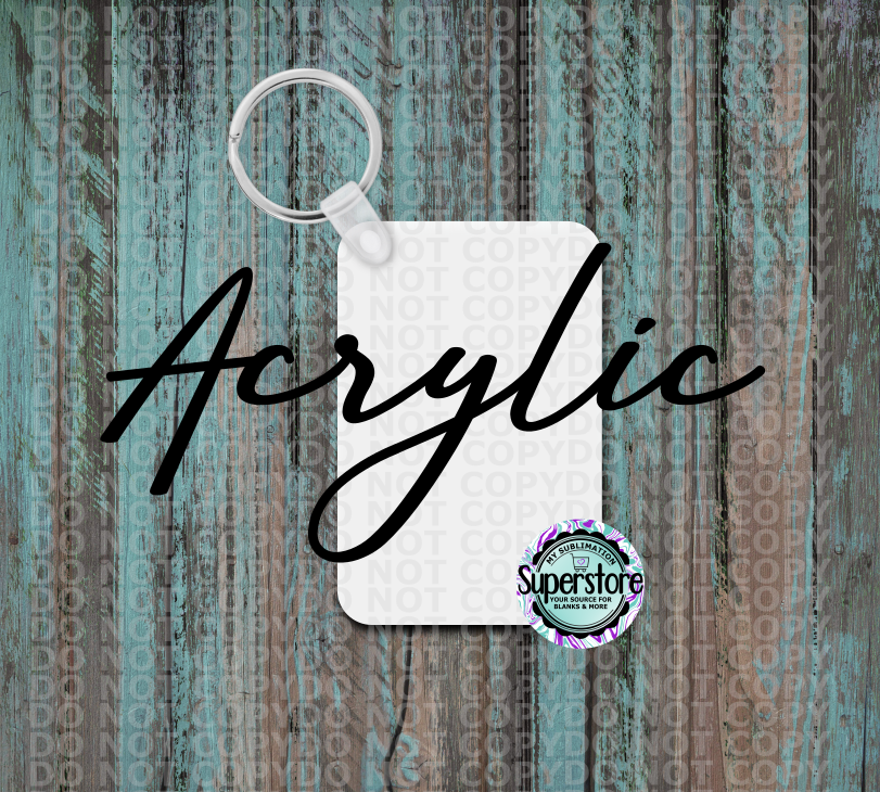 Acrylic Rounder corner rectangle - Keychain - Sublimation Acrylic 2.75 ...