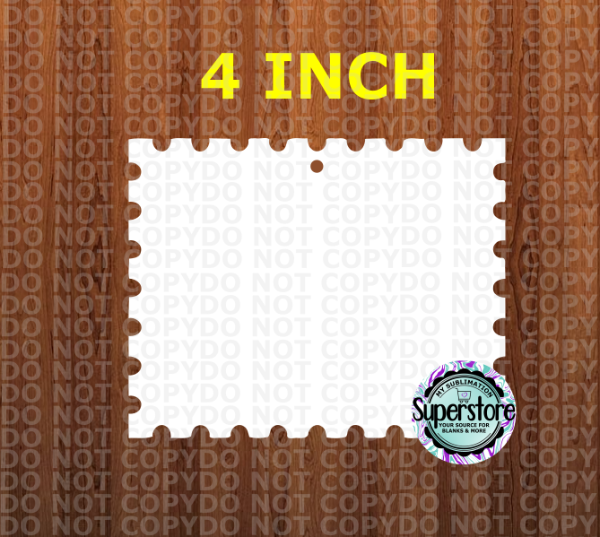 Horizontal Stamp 4 inch ornament WITH hole or NO hole option - MDF Sub ...