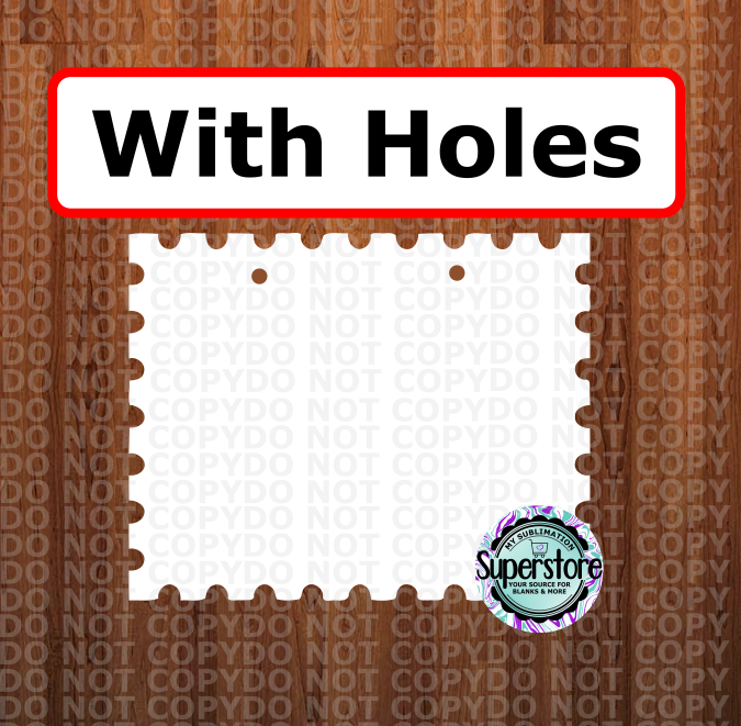 Horizontal Stamp - WITH holes - Sublimation Blank MDF – My Sublimation ...