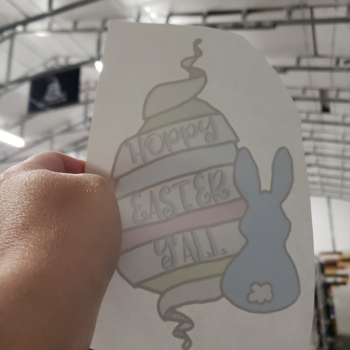 Hoppy Easter y'all blue bunny - kid size - screen print – My ...