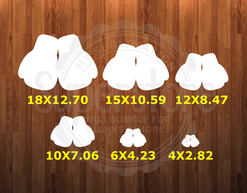 With HOLES - Boxing glove shape - 6 different sizes - Sublimation Blan ...