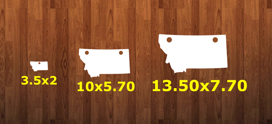 Montana State Hanger - 3 different sizes use drop down bar - Sublimati ...