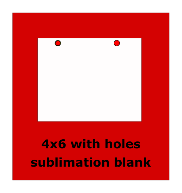 Rectangle 4x6 inch with holes - Sublimation Blank Wall or Door Hanger ...