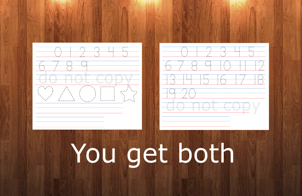 (Instant Print) Digital Download - Bundle set - Number traceable board ...