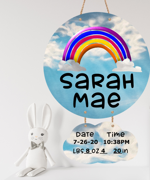 (Instant Print) Digital Download - Rainbow Baby birth status 2pc bundl ...