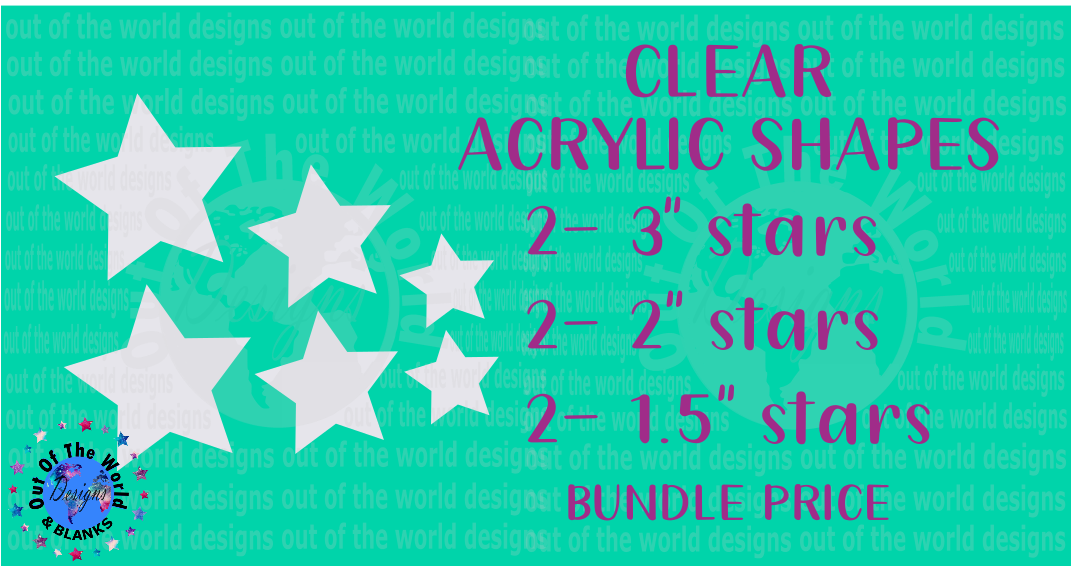 Clear Acrylic Shapes - 6 piece bundle – My Sublimation Superstore