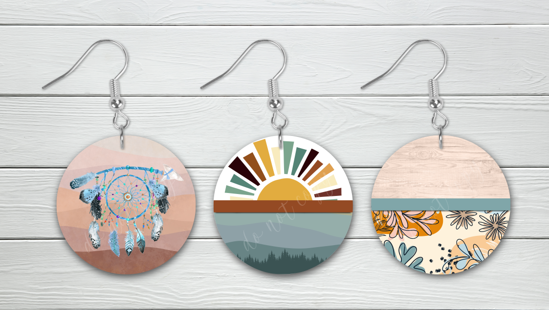 Digital Download - Round boho 3pc design bundle - made for our blanks ...