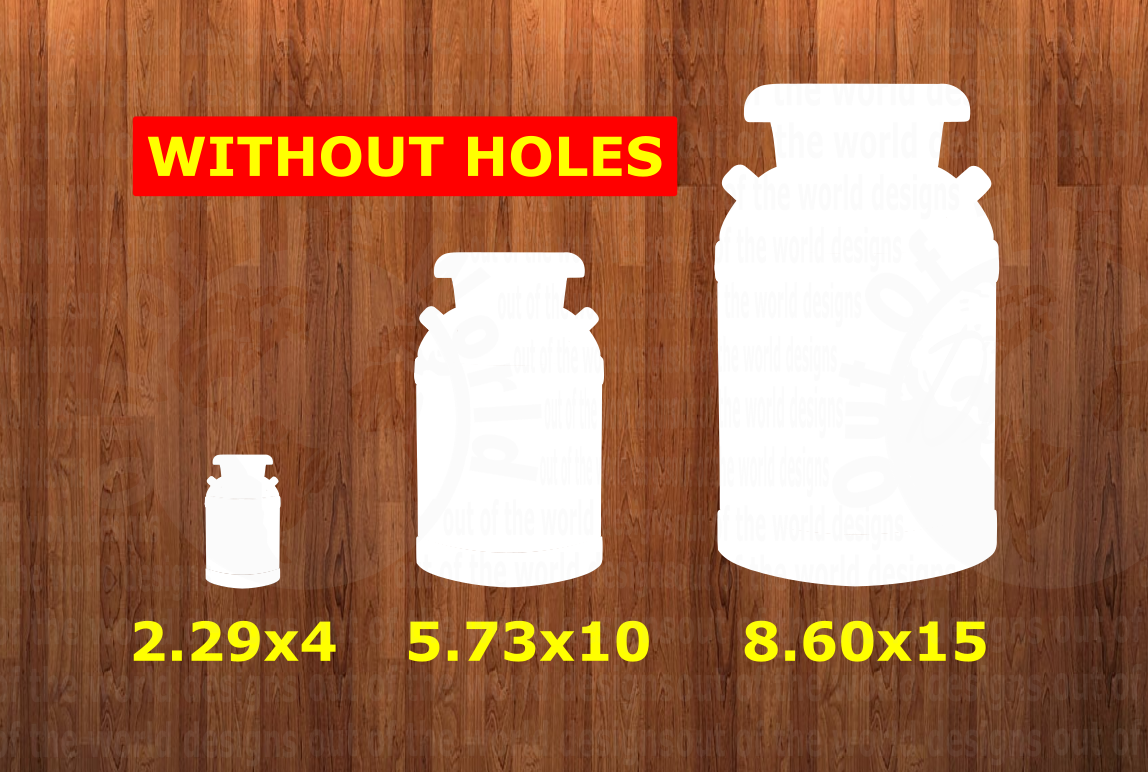 WithOUT holes - Milk can - Wall Hanger - 3 sizes to choose from - Subl ...