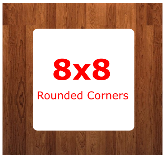 8x8 Square rounded corners WITHOUT holes - Sublimation Blank MDF Singl ...