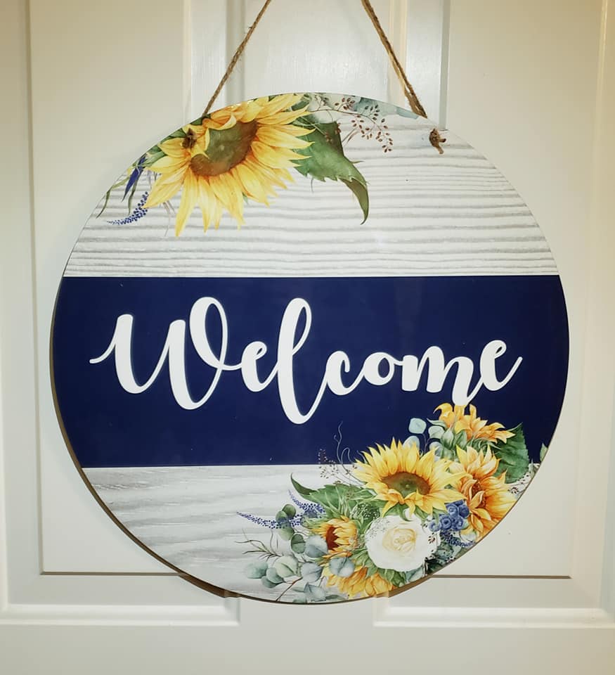 Digital download - Welcome Sunflower Round Design – My Sublimation ...